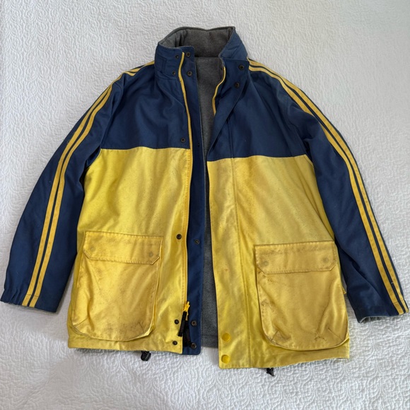 Jackets & Coats | 199s Heavyweight Navy Yellow Colorblock Parka Mens Xl ...
